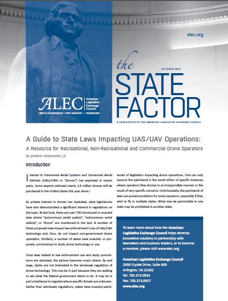 A Guide to State Laws Impacting UAS/UAV Operations: A Resource for ...
