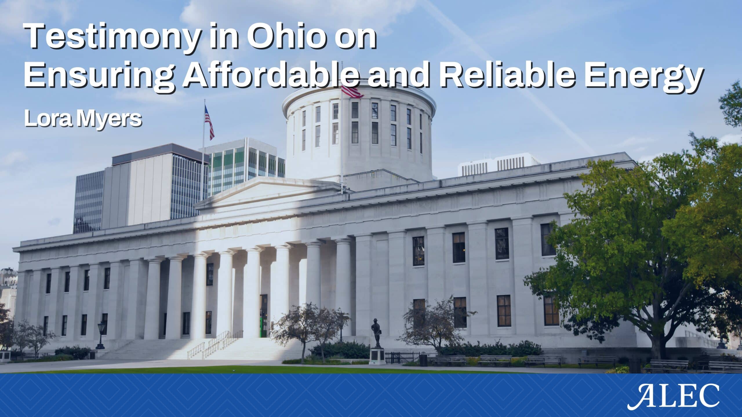Lora Myers Testimony in Ohio: Ensuring Affordable and Reliable Energy ...