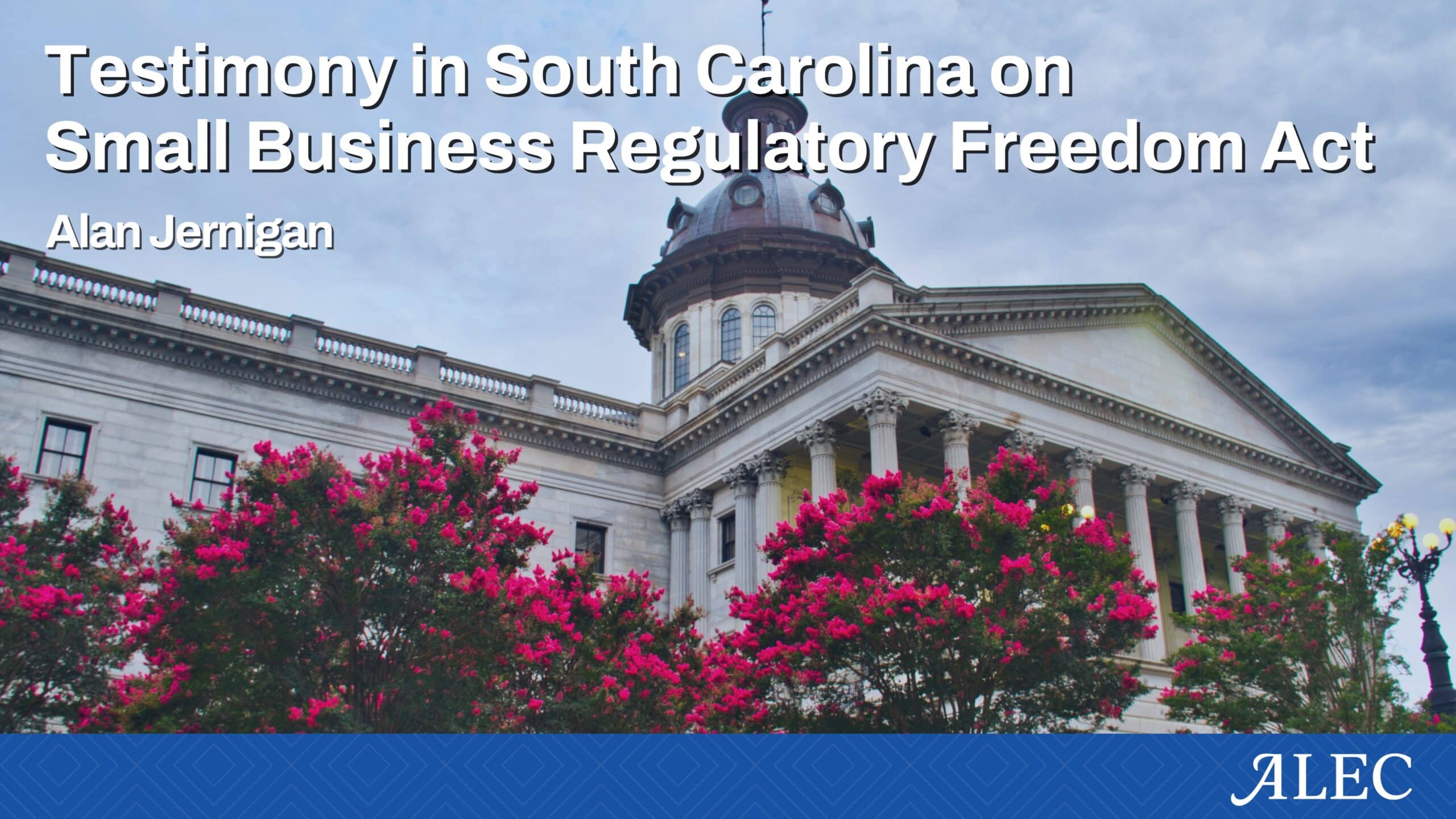 Alan Jernigan Testimony in South Carolina: Small Business Regulatory ...